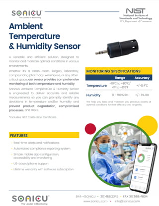 Sonicu | Data Sheets