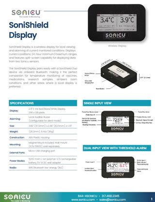Sonicu | Data Sheets